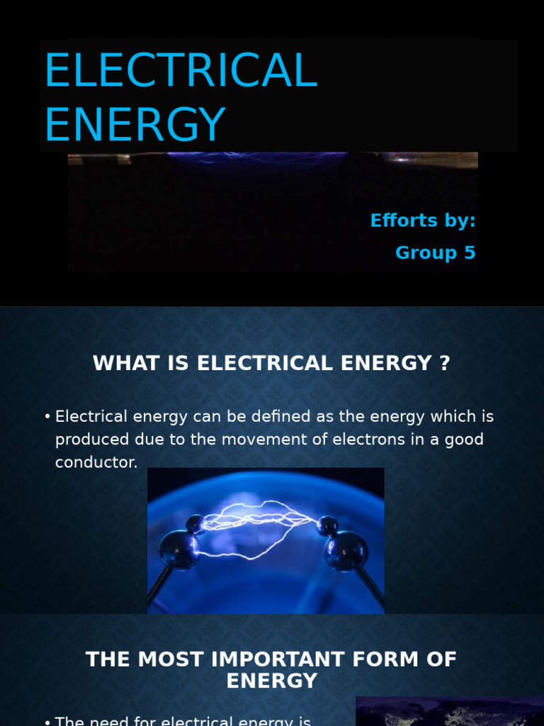 Electrical Energy | PDF | Science & Mathematics | Technology & Engineering