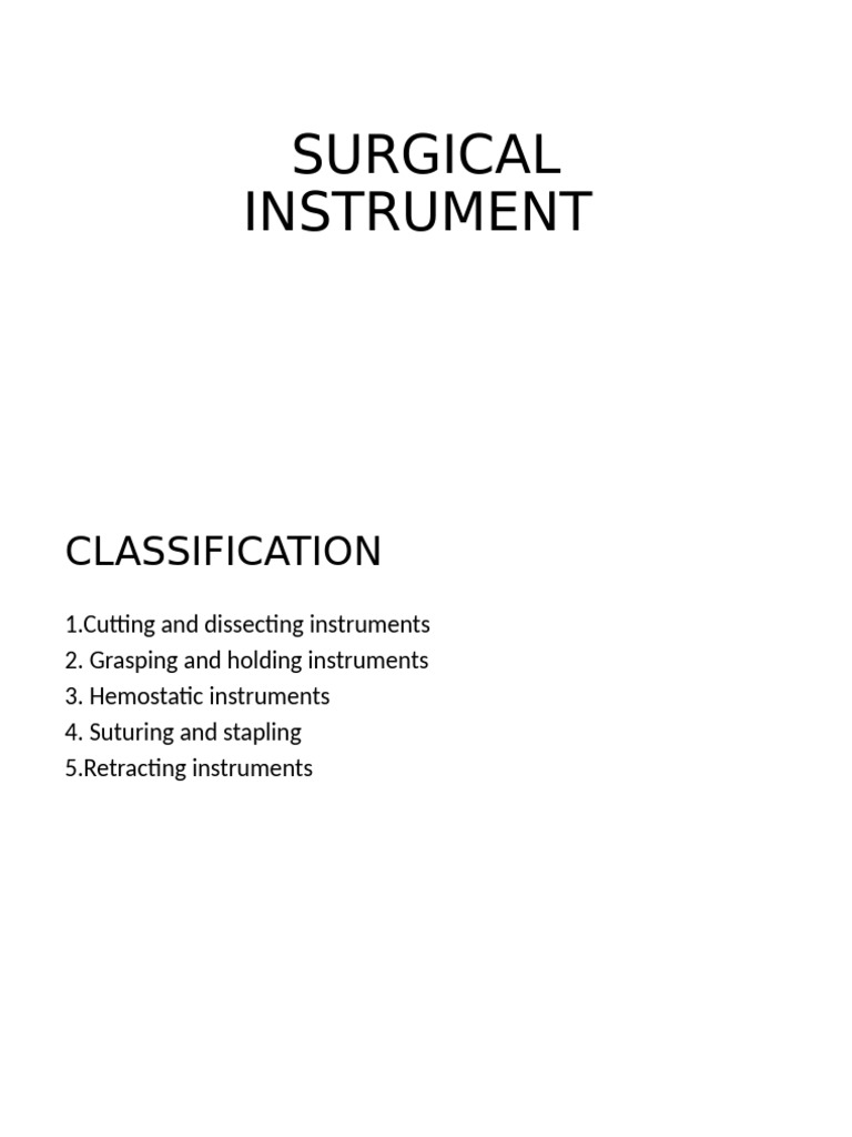 Surgical Instrument | PDF