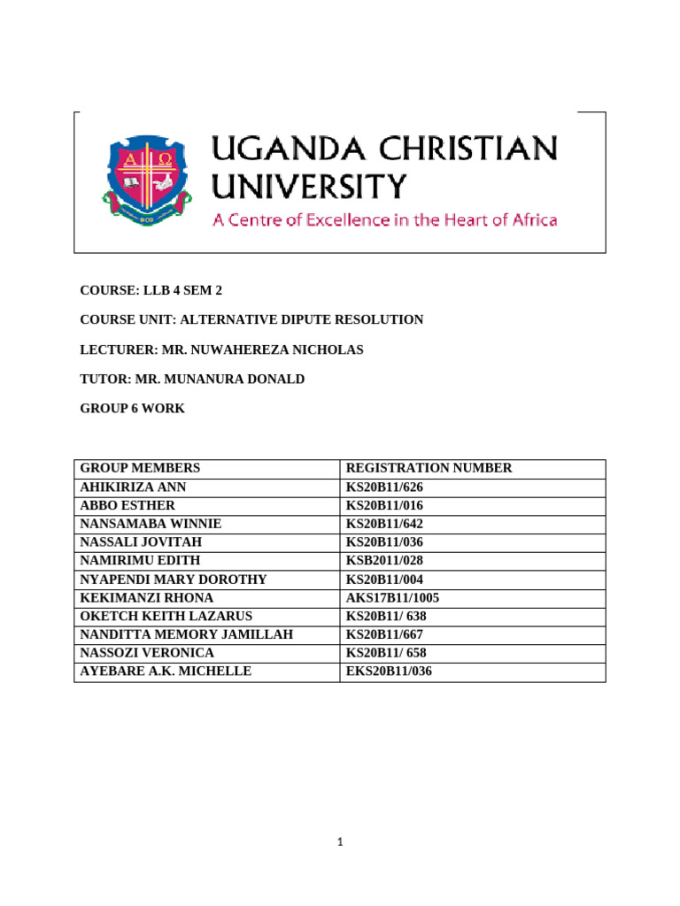 ADR GROUP 6 WORK | PDF | Arbitration | Arbitral Tribunal