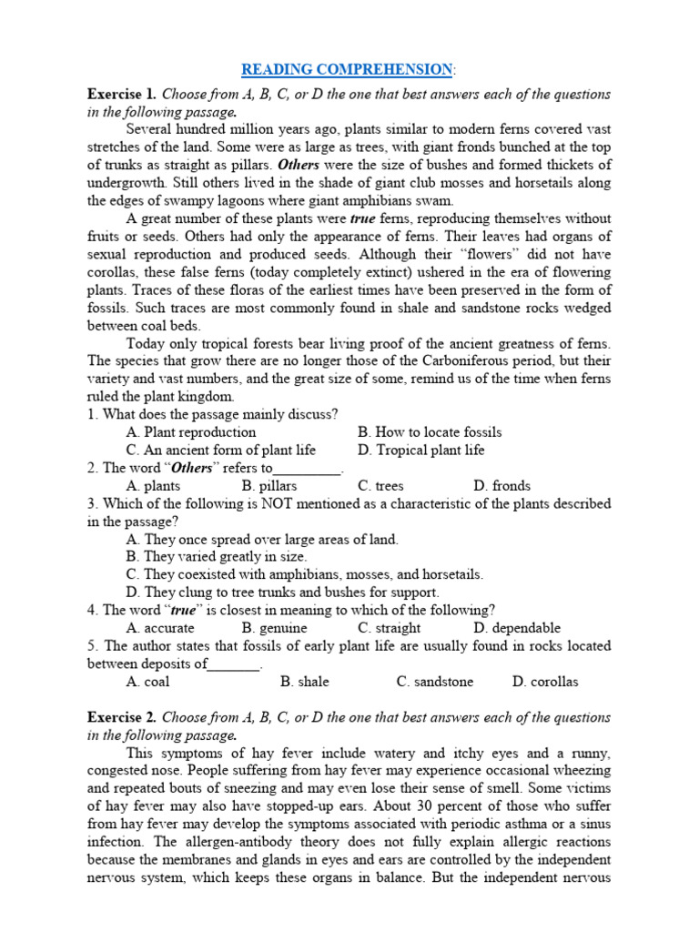 Reading Comprehension | PDF | Tide | Moon