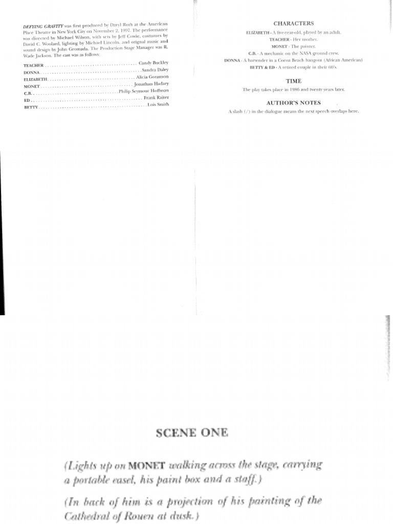 Defying Gravity Script Pdf