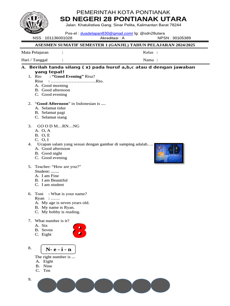 Kelas 1 | PDF | Sports & Recreation | Foreign Language Studies