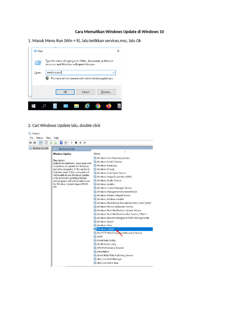 Cara Mematikan Windows Update Di Windows 10 | PDF