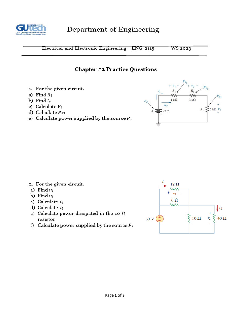 Chapter #2 Practice Questions | PDF