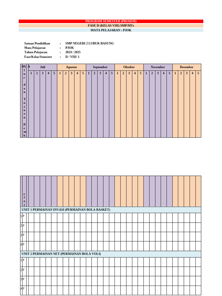 Prosem Pjok KLS 8 | PDF