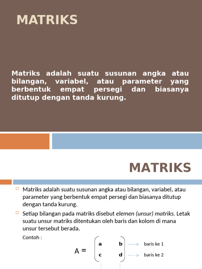 Matematika Ekonomi - Matriks | PDF