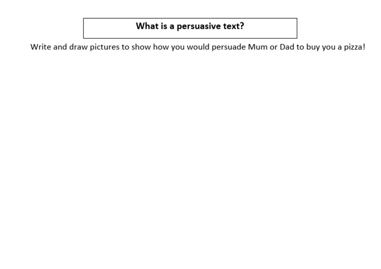 What Is A Persuasive Text Worksheet Beginners | PDF