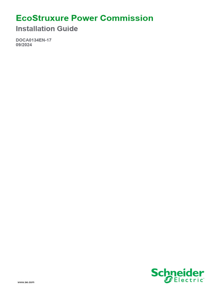 EcoStruxure Power Commission Installation Guide | PDF | Security | Computer Security