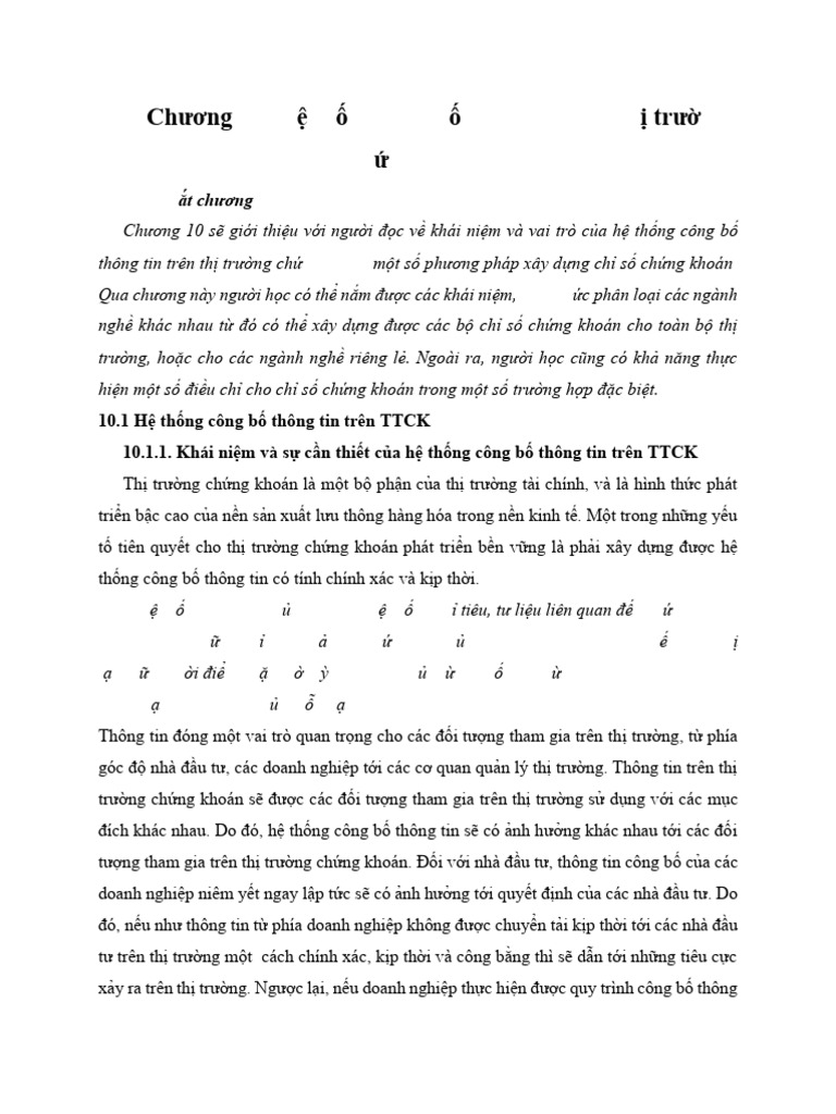 Chuong 10 - He Thong Thong Tin Tren TTCK | PDF