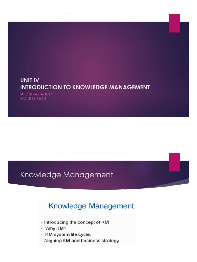 Unit IV pdf | PDF | Knowledge Management | Knowledge