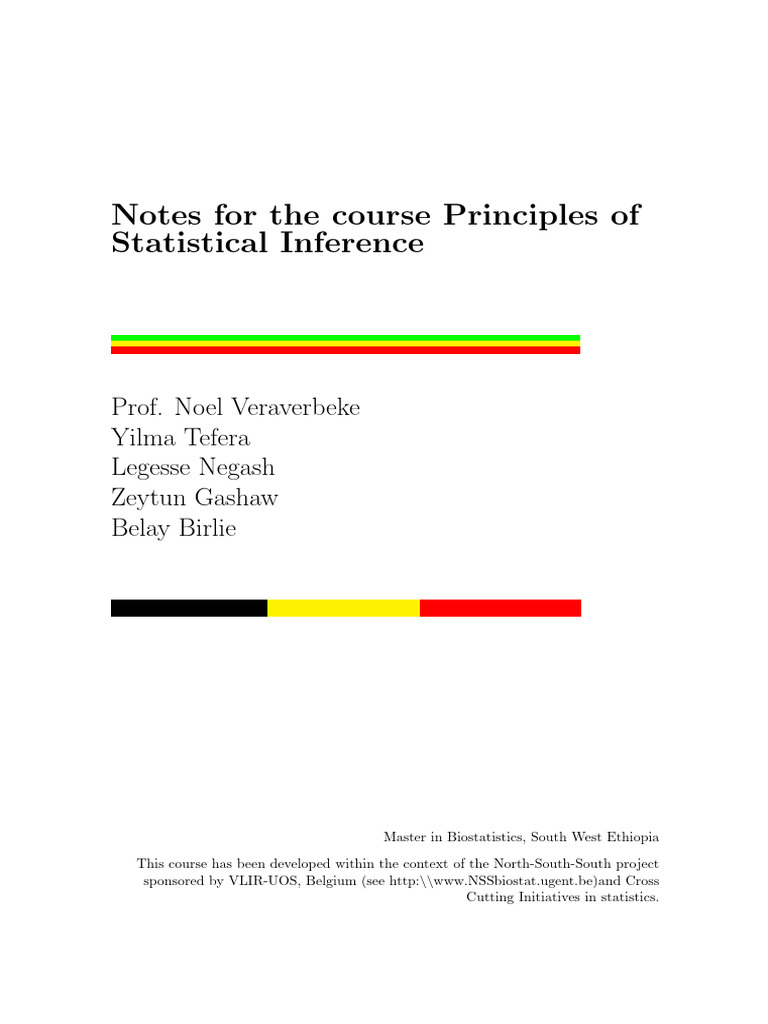 Principles of Statistical Inference Notes | PDF | Estimator | Bias Of ...