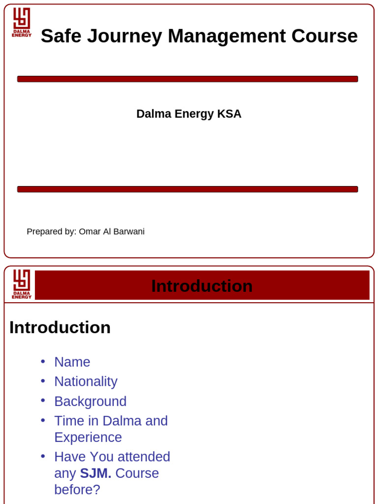 Safe Journey Management Training | PDF | Safety