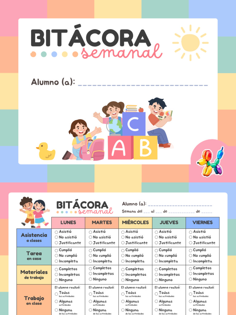 @material - Bonito - Bitácora alumno+PORTADA PDF | PDF