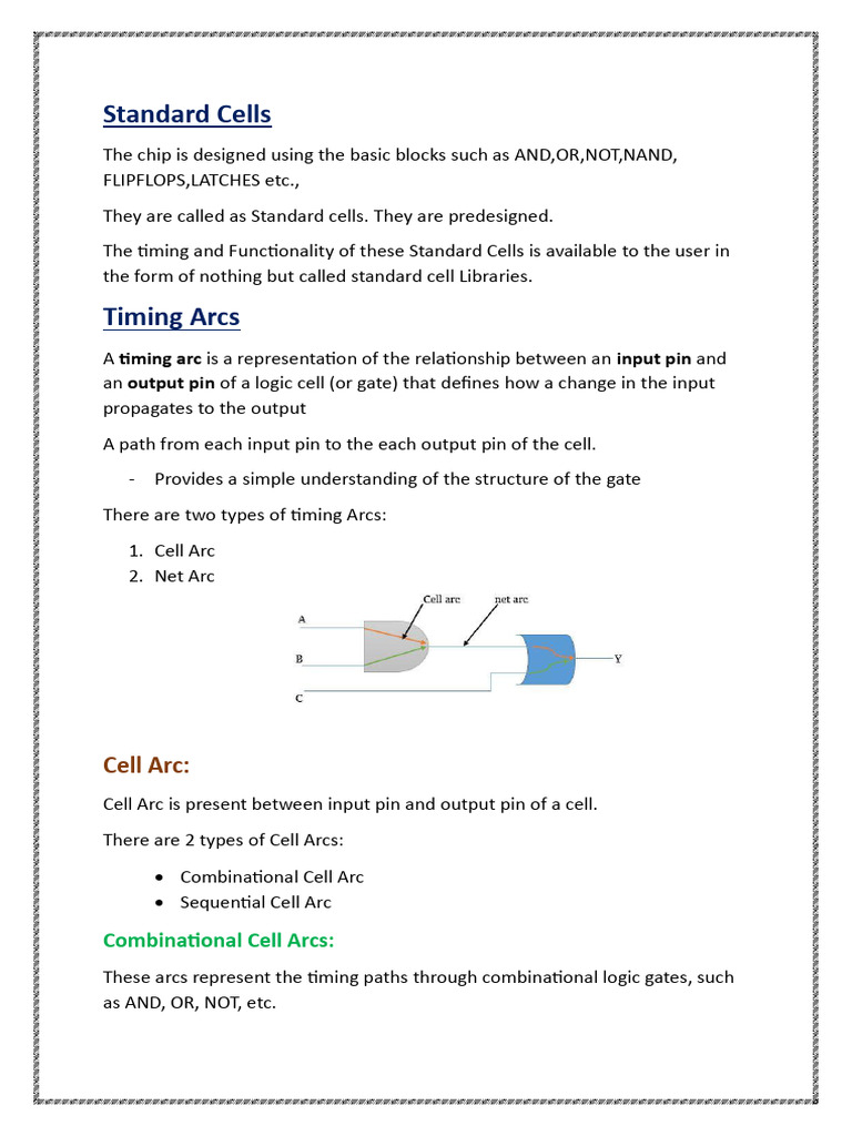 Timing Arcs and Characteristics 1732437198 | PDF | Digital Technology | Electricity