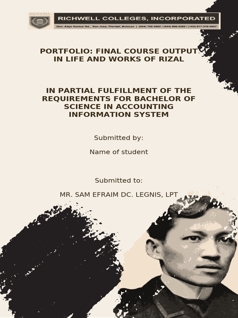 Life and Works of Rizal Portfolio | PDF | Computers