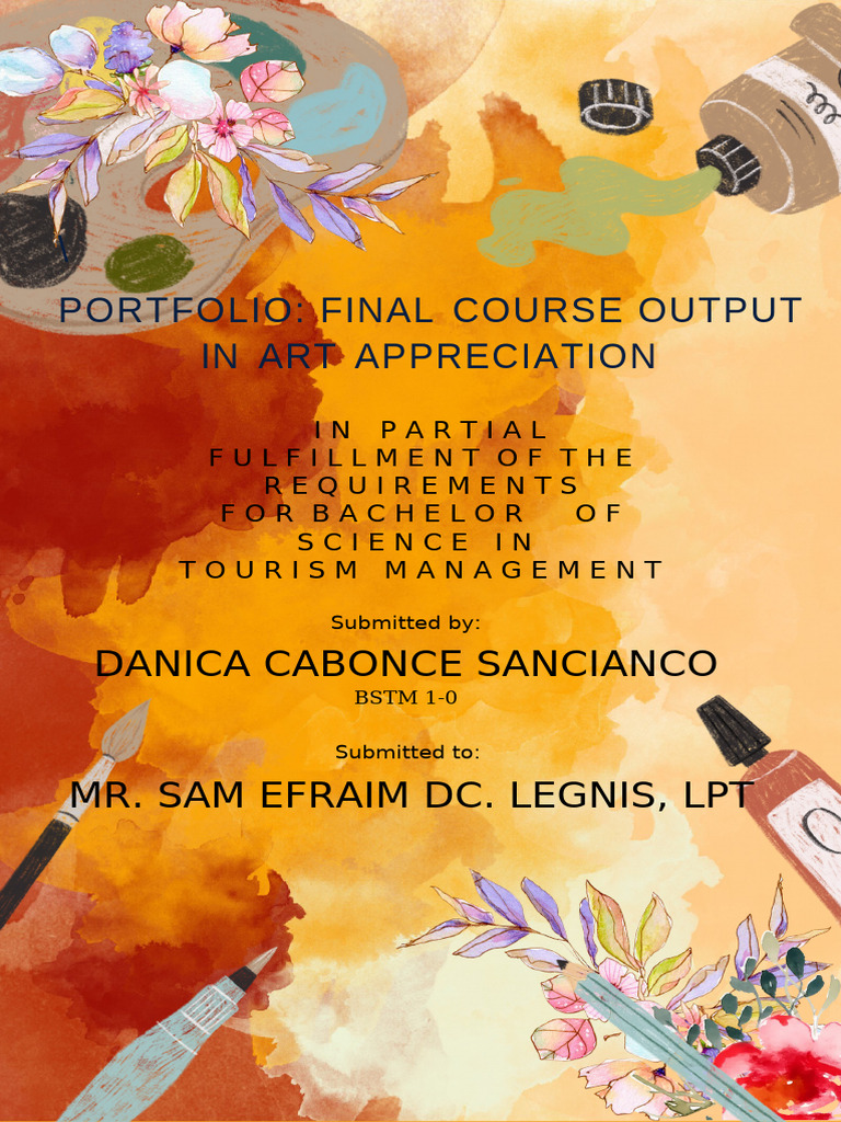Portfolio Final Course Output in Art App | PDF