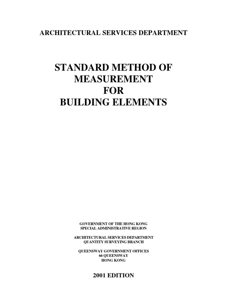 ASD - Standard Method of Measurement (SMM7) | PDF | Business