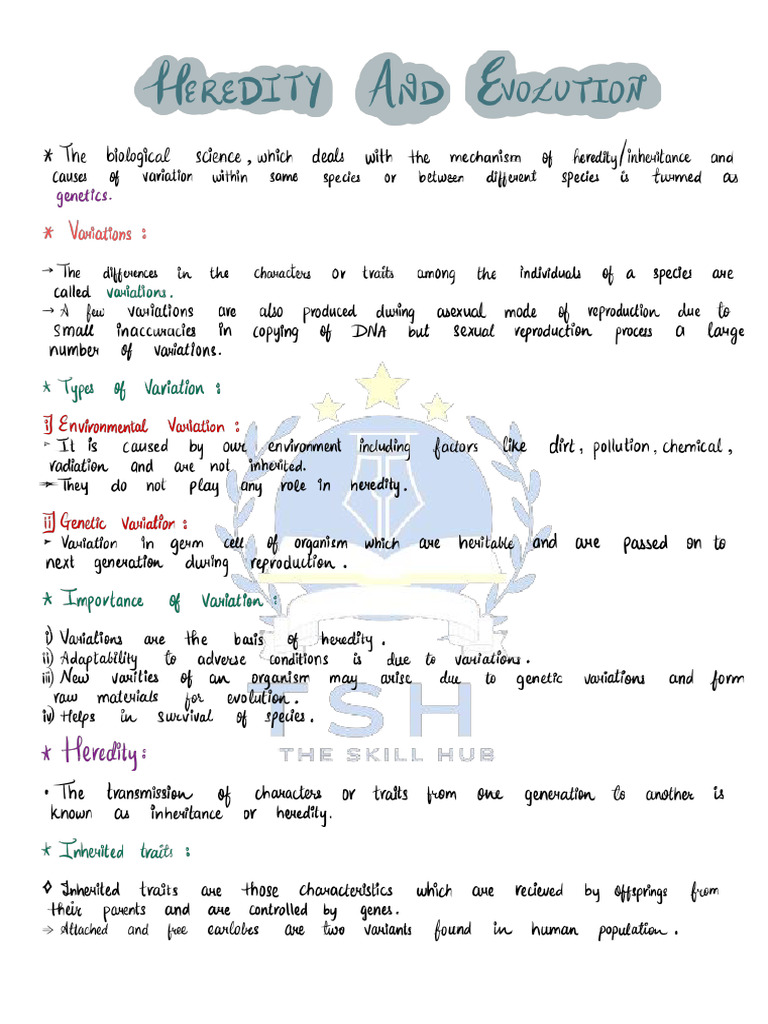 CH 9 Heredity and Evolution | PDF | Heredity | Sex