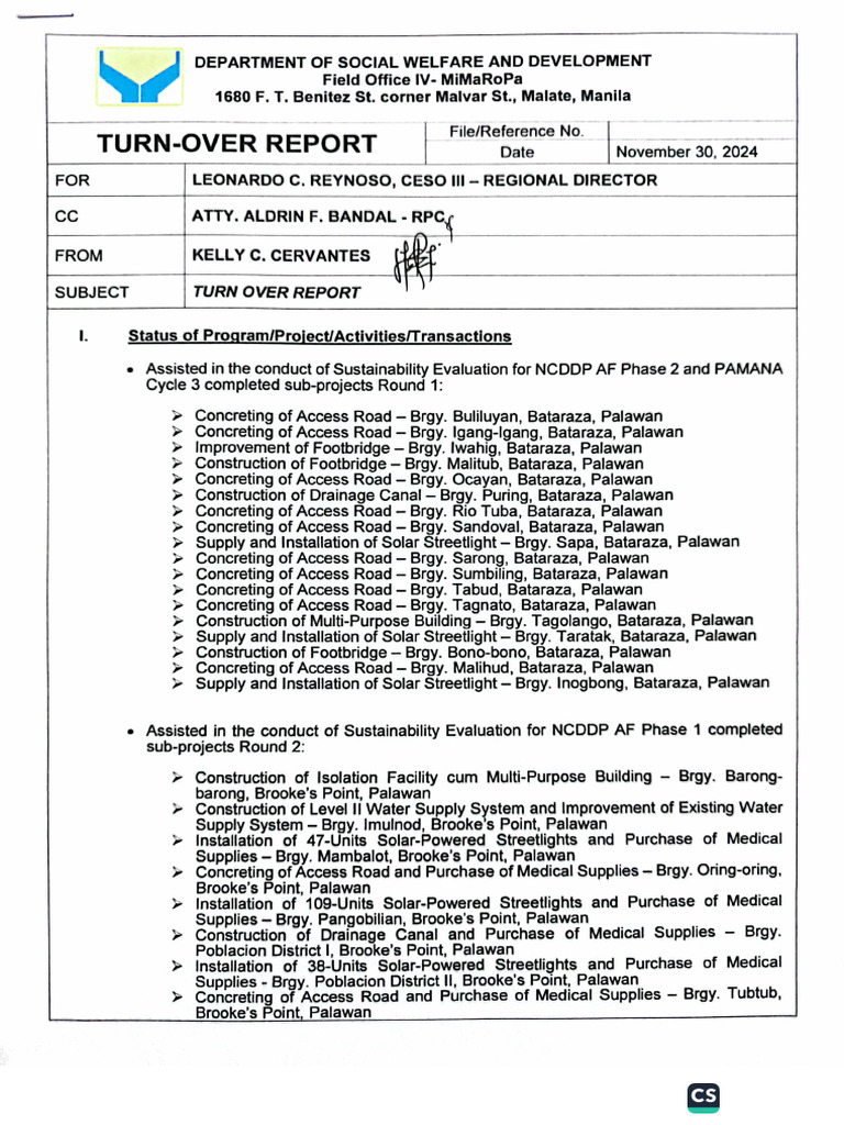Turnover Report | PDF