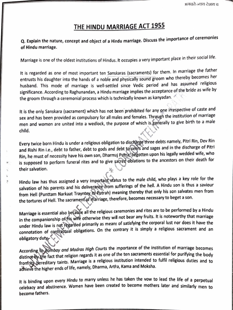 Hindu Marriage Act 1955 | PDF | Annulment | Marriage