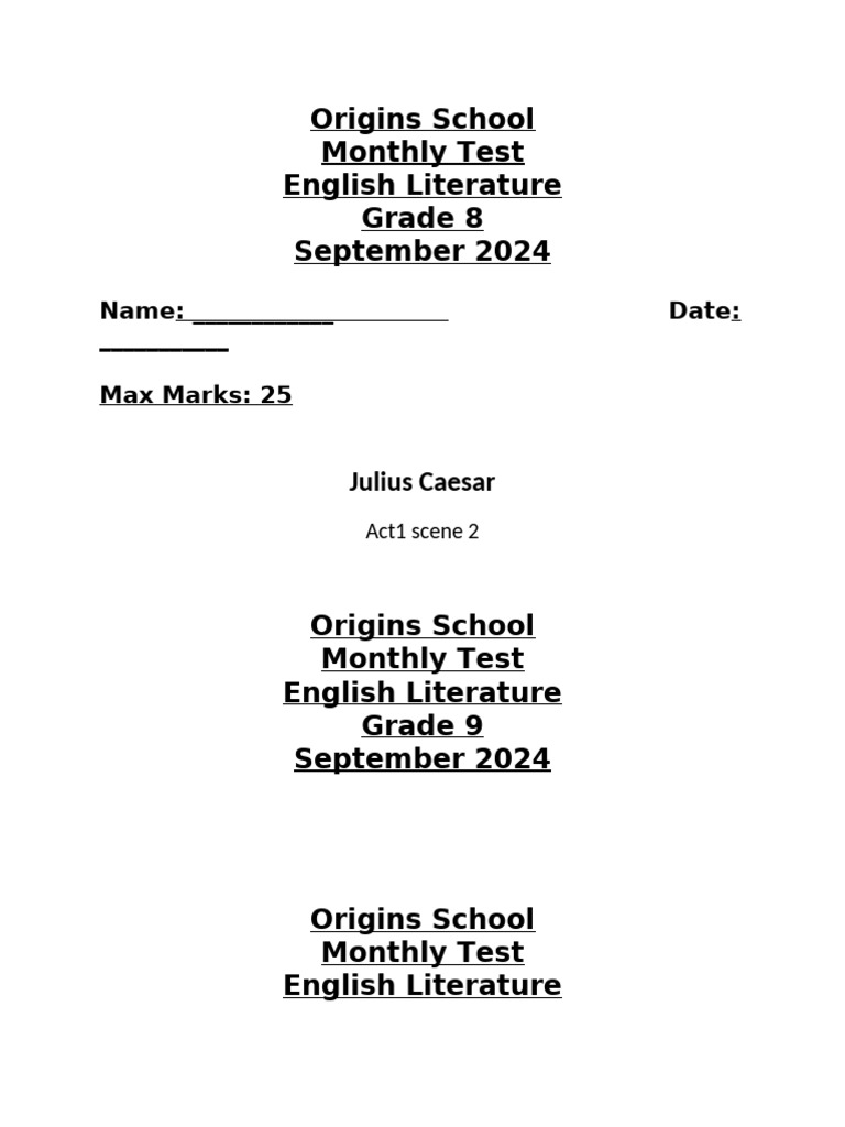 Headers For Sept Test | PDF