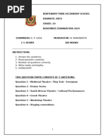 Grade 11 Dramatic Arts Exam Paper | PDF | Theatre