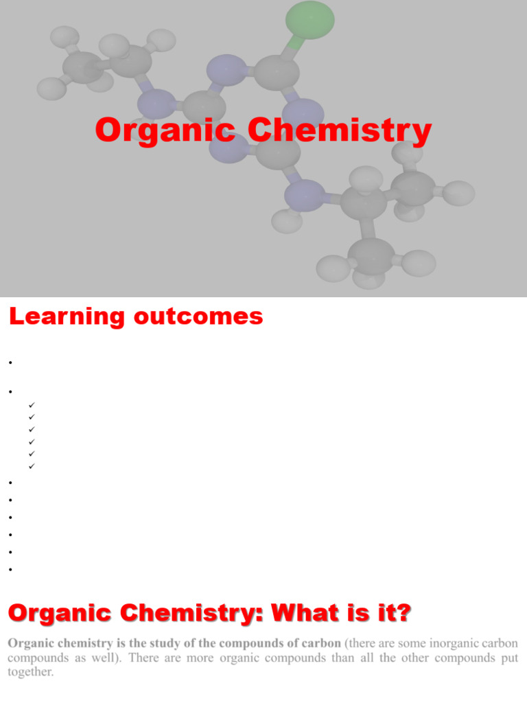 Organic Chemistry Fundamentals | PDF | Chemistry | Organic Chemistry