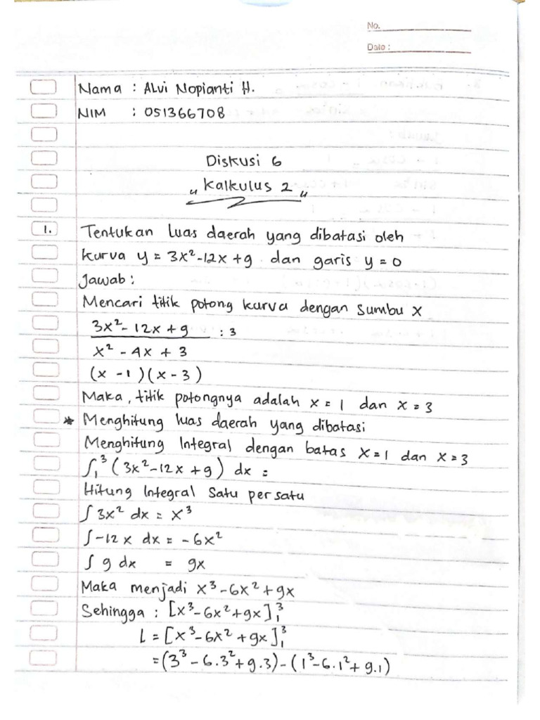 Diskusi 6 Kalkulus 2 - Compressed | PDF