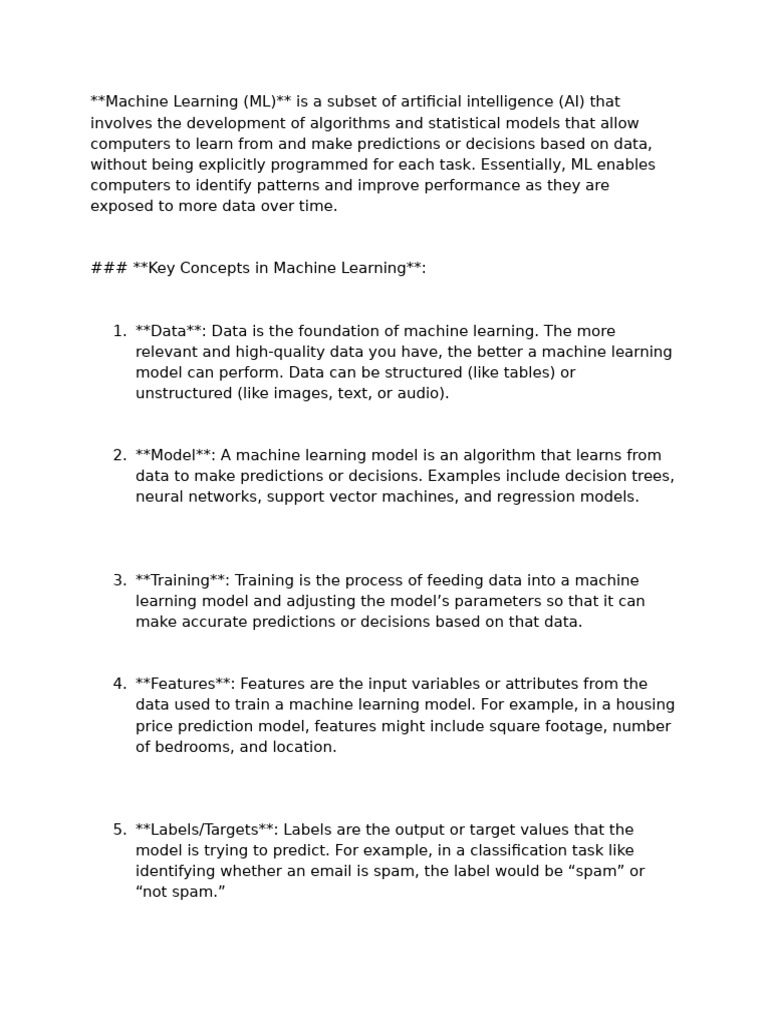 Machine Learning Notes | PDF | Machine Learning | Artificial Neural Network Machine Learning Notes | PDF | Machine Learning | Artificial Neural Network