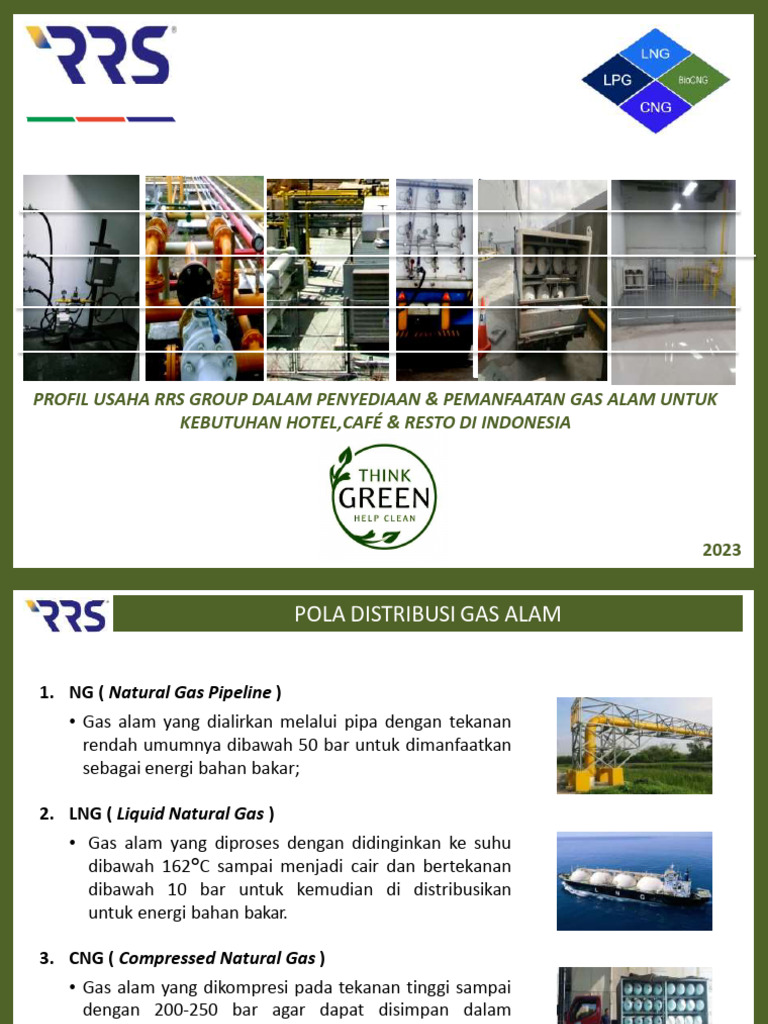 Distribusi Gas Alam RRS Group untuk Hotel & Resto | PDF