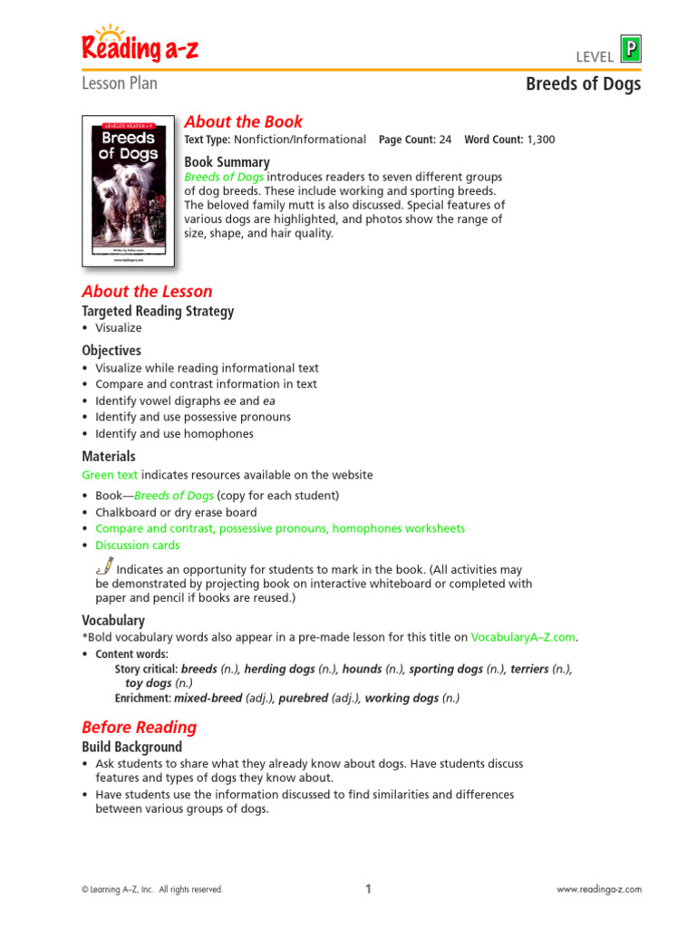 P06-Breeds of Dogs | PDF | Reading Comprehension | Dogs