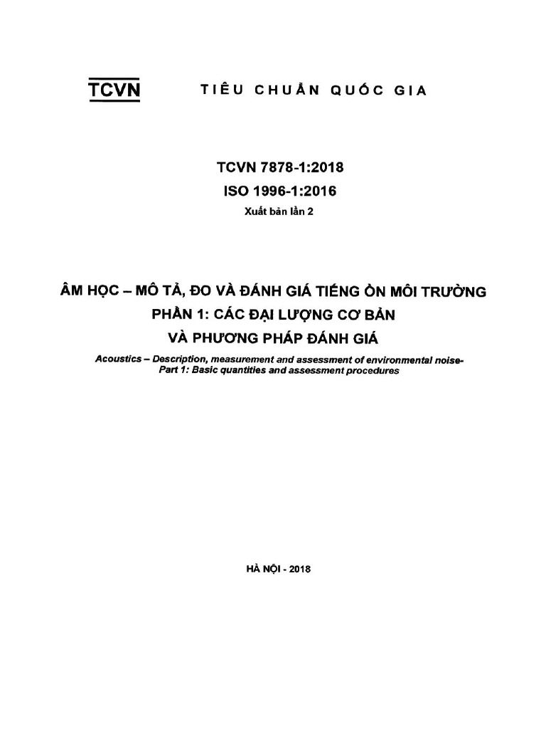 ILTech - TCVN 7878-1-2018 - Phan 1 - Do Va Danh Gia Tieng On Moi Truong ...