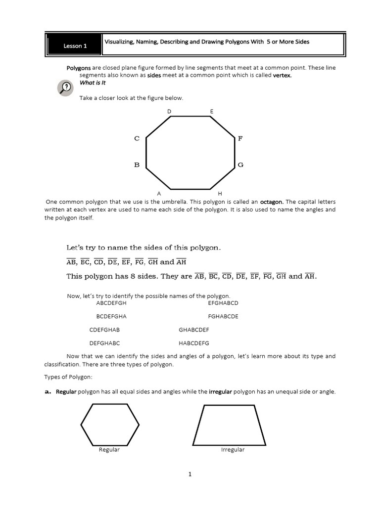 Math5 Q3M3 More About Polygons Martinez AF | PDF | Polygon | Euclidean Plane Geometry