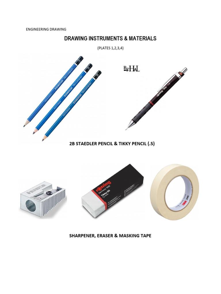 Engineering Drawing Tools and Materials | PDF