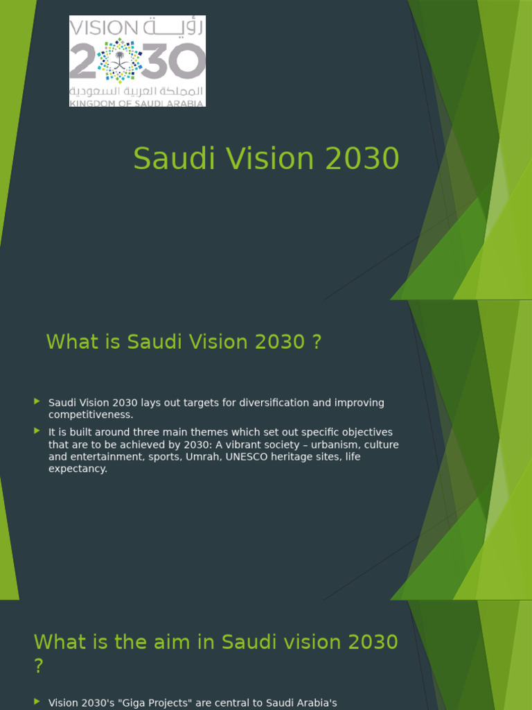 Saudi Vision 2030 Public Speaking | PDF | Social Science | Travel