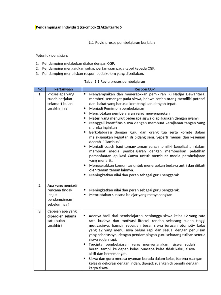 Instrumen Eka | PDF | Pengembangan Diri