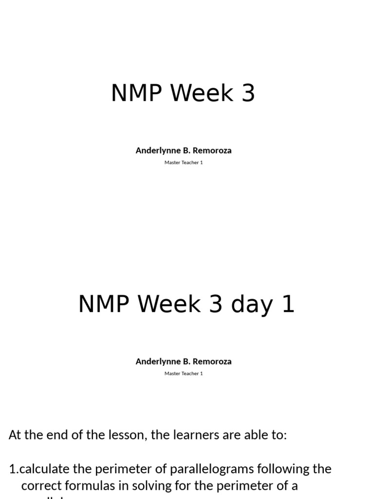 NMP Q1 Week 3.Pptx Day 1 To 4 | PDF | Euclid | Euclidean Geometry