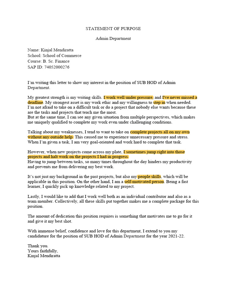 SOP Admin Department | PDF