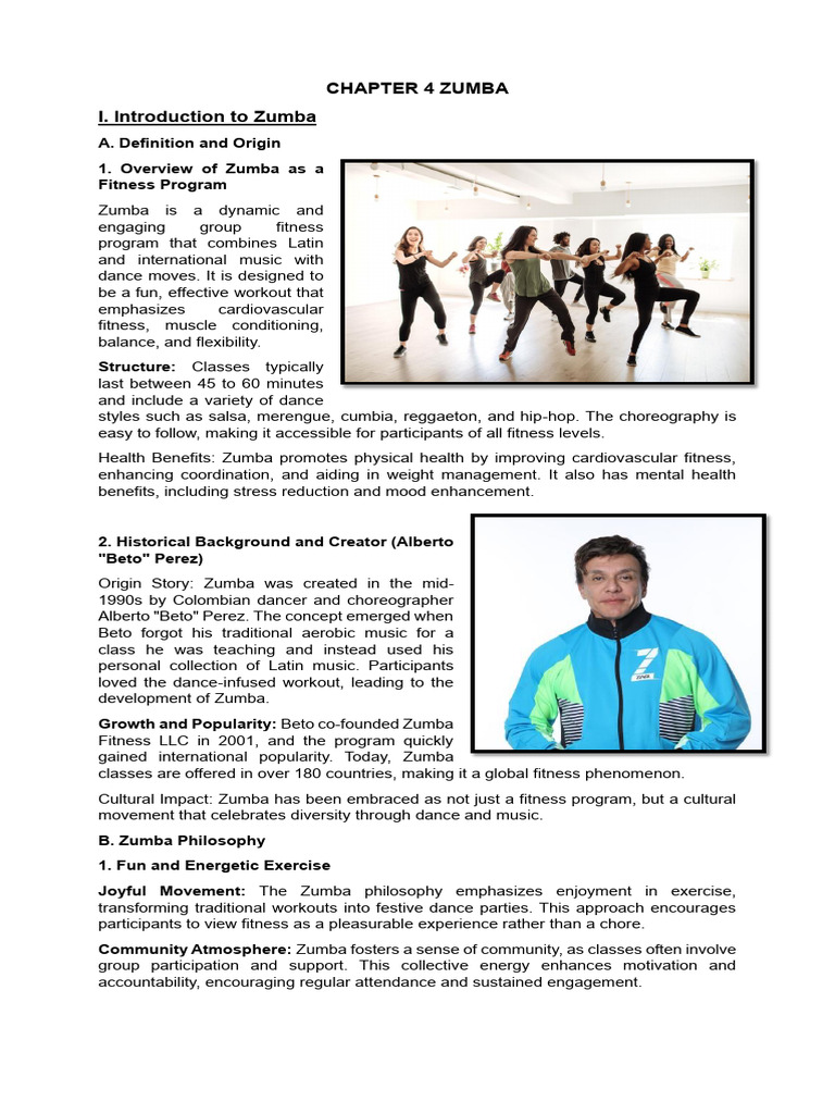 Chapter 4 Zumba | PDF | Physical Fitness | Dances