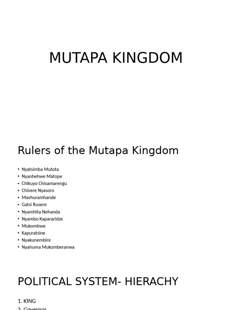MUTAPA STATE | PDF