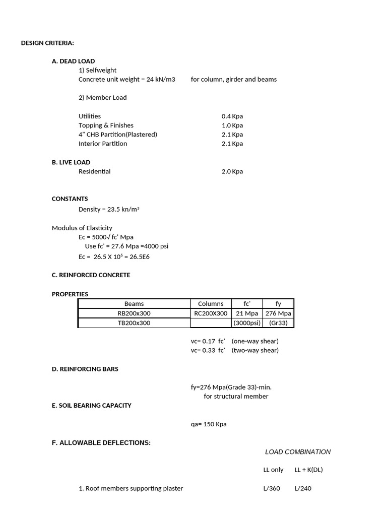 Structural Design Criteria-Final | PDF | Pascal (Unit) | Mechanical ...