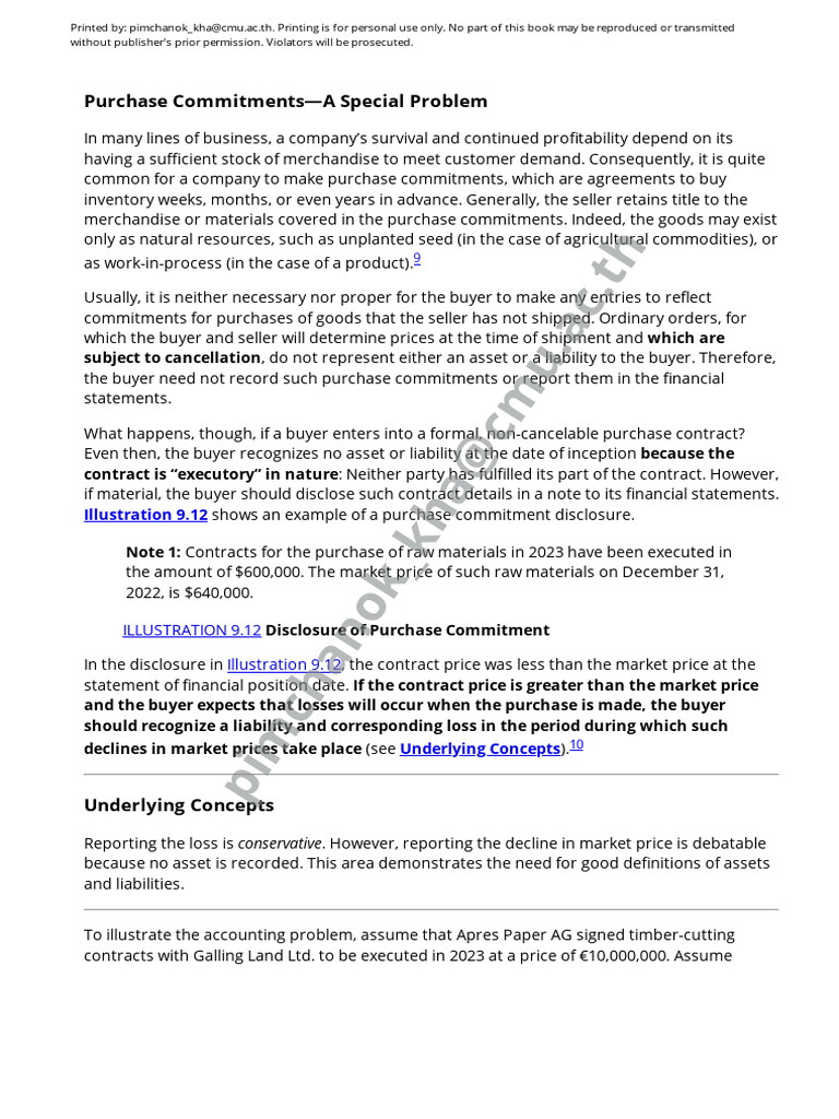 U. Ac .TH: Purchase Commitments-A Special Problem | PDF | Inventory ...