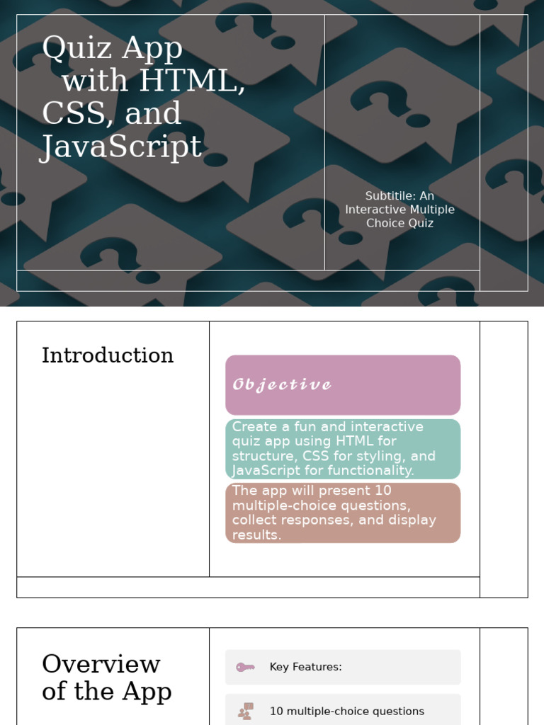 Quiz App | PDF | Java Script | Html Quiz App | PDF | Java Script | Html