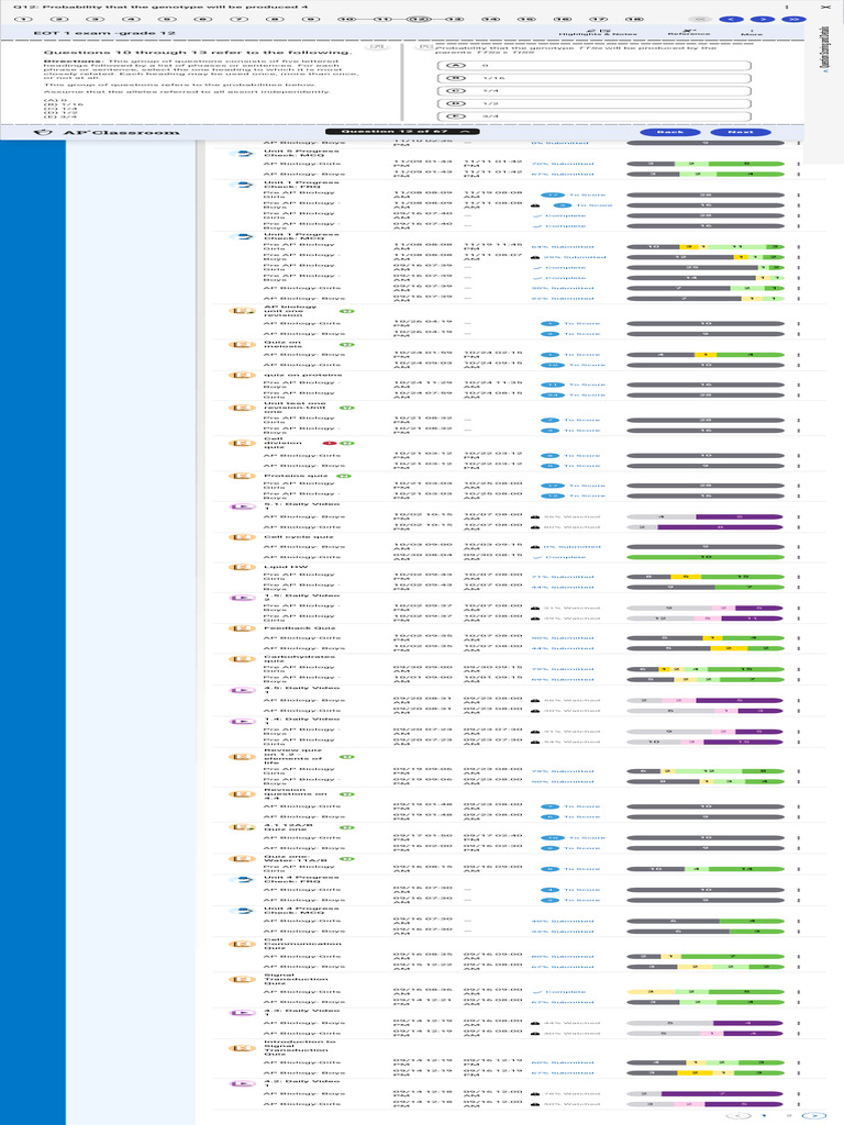 AP Classroom 3 | PDF | Biotechnology | Biochemistry