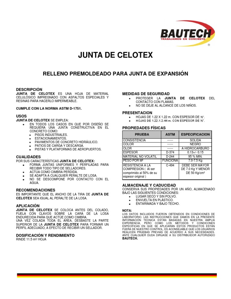 Junta Celotex | PDF