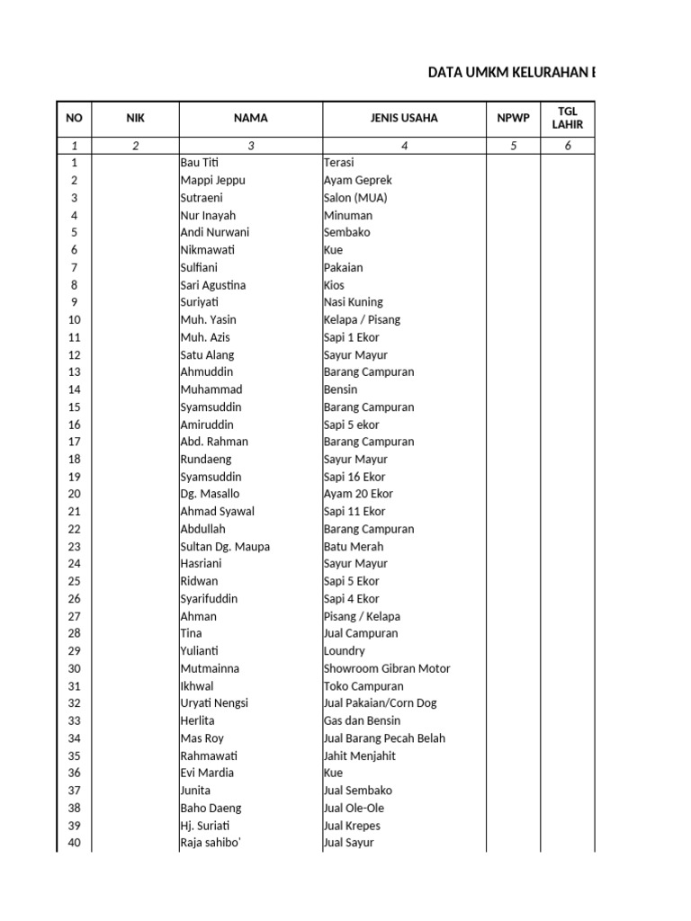 Data UMKM 2024 | PDF