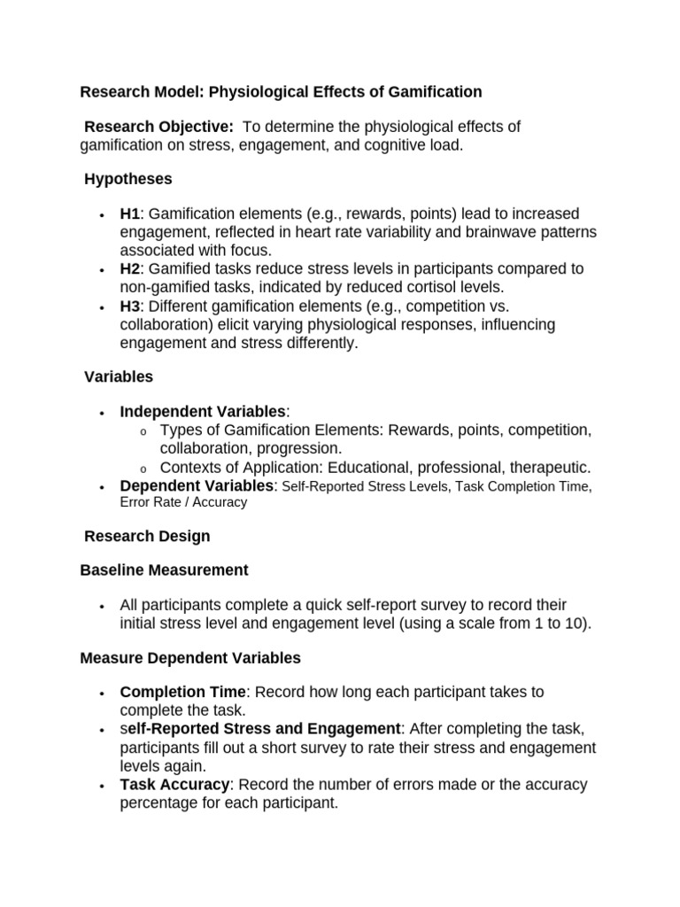 gamification model | PDF | Stress (Biology) | Accuracy And Precision