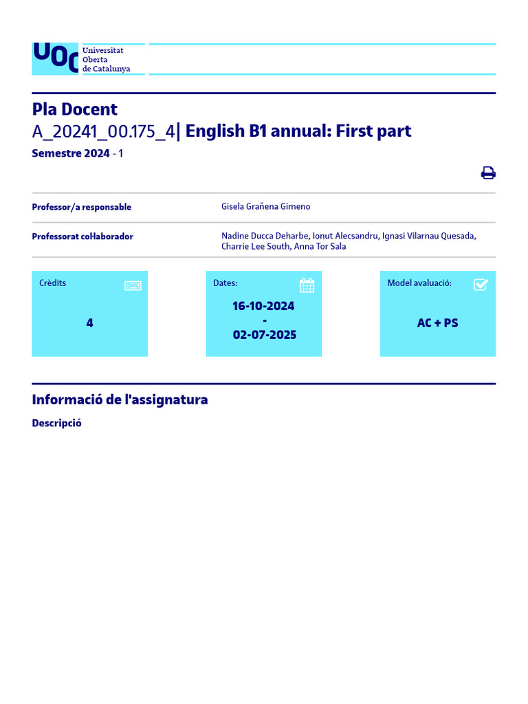 Pla Docent | PDF