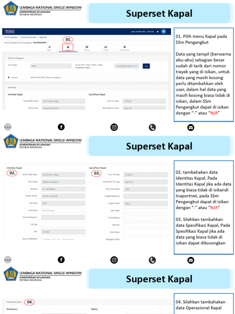 Panduan Pengisian Data Kapal INSW | PDF