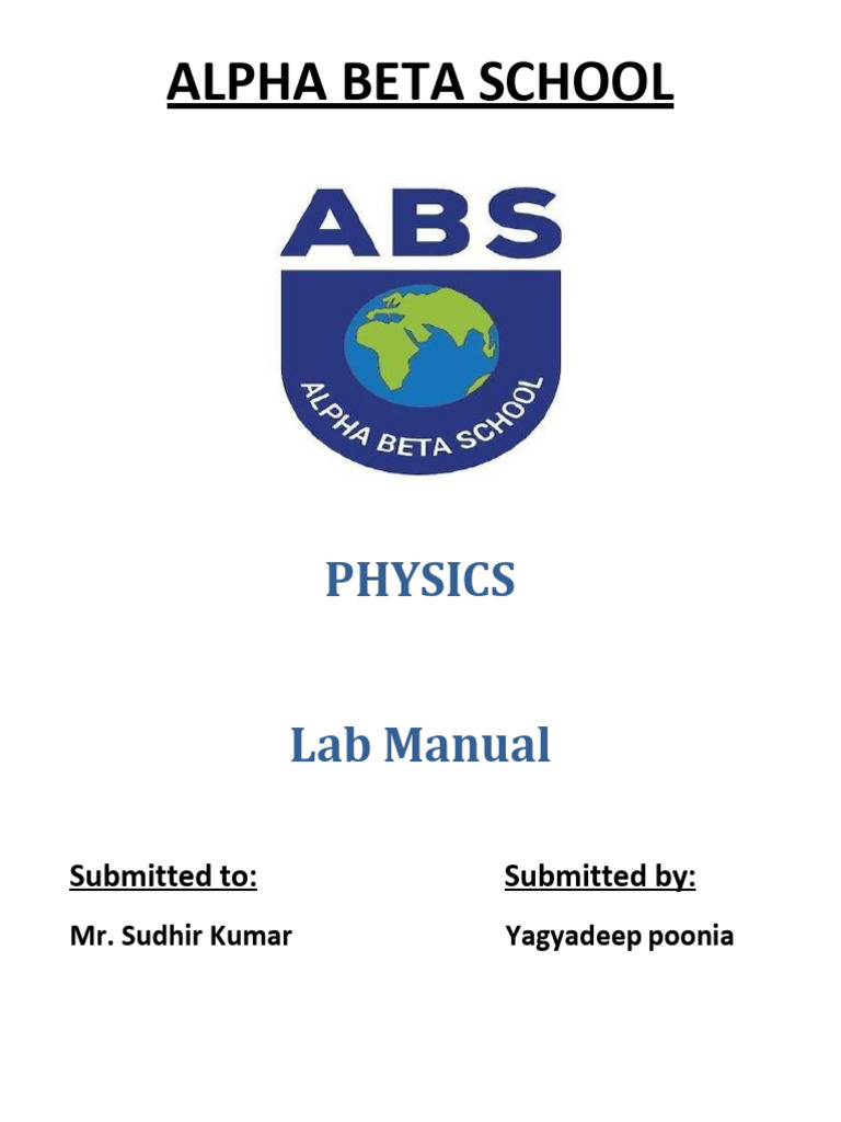 Physics Lab Manual | PDF